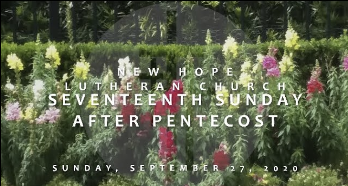 Seventeenth Sunday after Pentecost • New Hope Lutheran Church